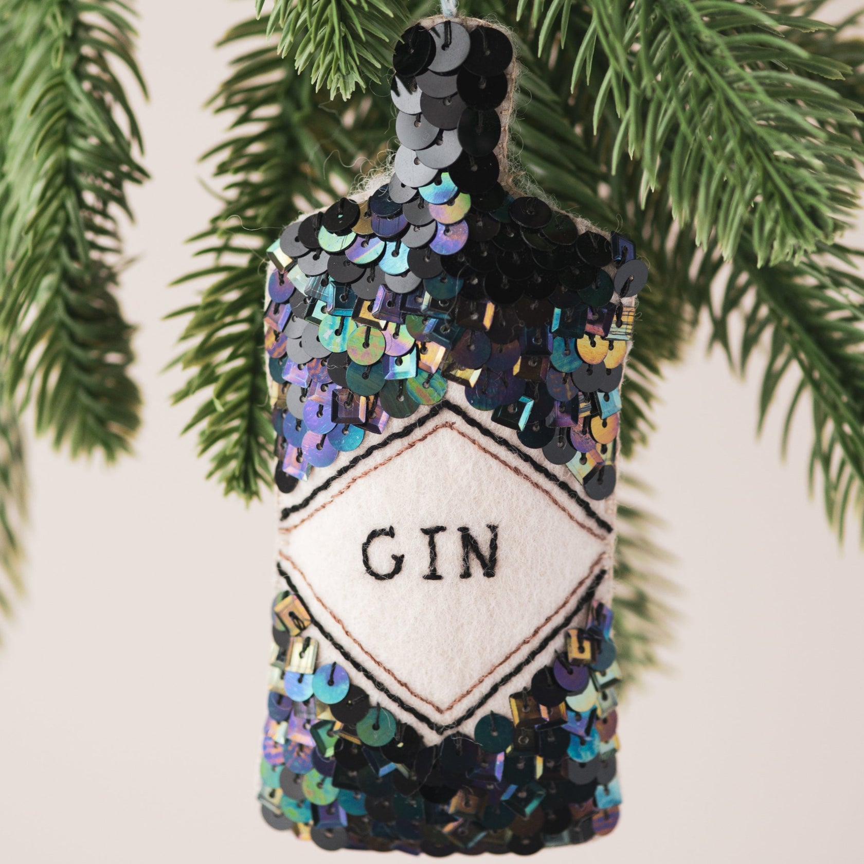 Hendricks Gin Sequin Hanging Ornament | Kate Gwilliam | Handmade ...